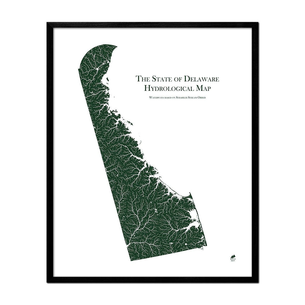 Delaware Hydrology Series Map | Map of rivers, streams & more – Muir Way