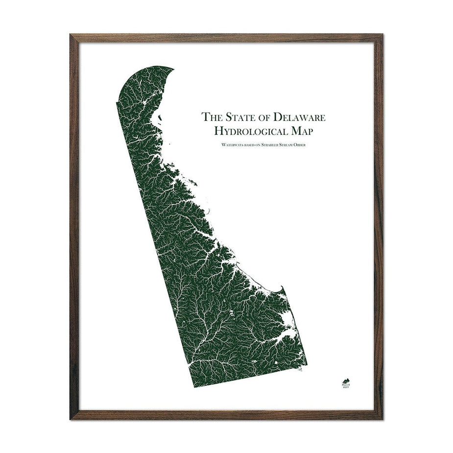 Delaware Hydrology Series Map | Map of rivers, streams & more – Muir Way