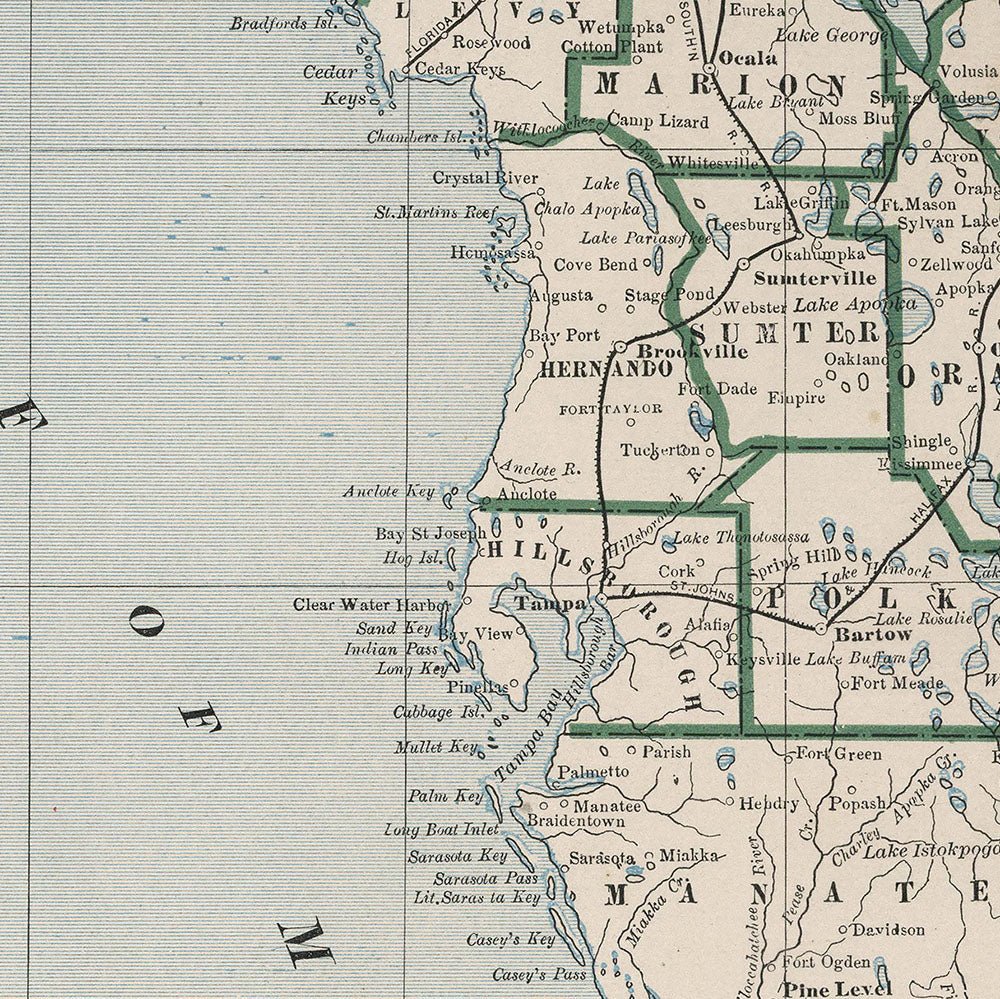 Florida 1883 Map - Muir Way
