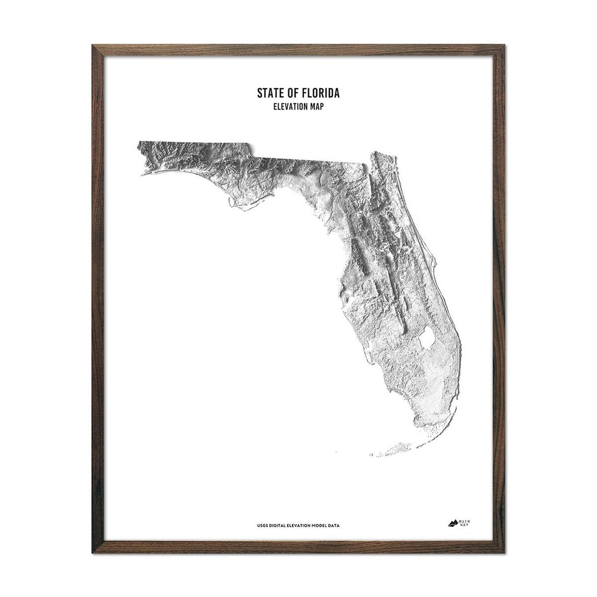 Florida Map Art | Vintage Map Prints of Florida - Muir Way