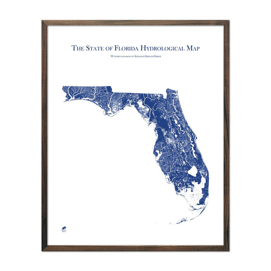 Florida Hydrology Series Map | Map of rivers, streams & more – Muir Way