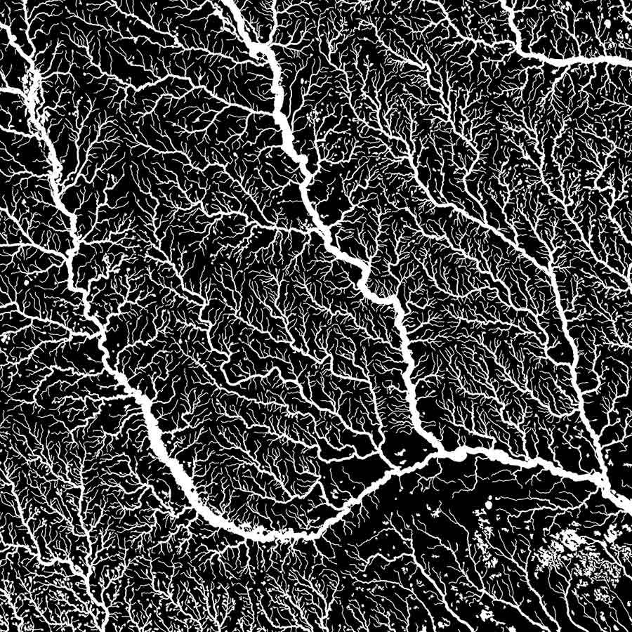 Georgia Hydrology Series Map | Map of rivers, streams & more - Muir Way