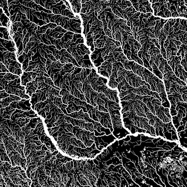 Georgia Hydrology Series Map | Map of rivers, streams & more - Muir Way