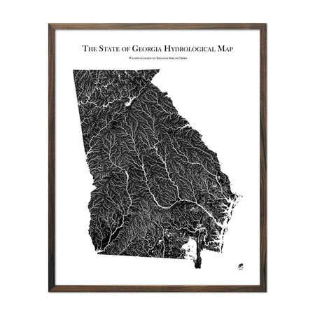 Georgia Hydrology Series Map | Map of rivers, streams & more – Muir Way