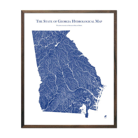 Georgia Hydrology Series Map | Map of rivers, streams & more – Muir Way