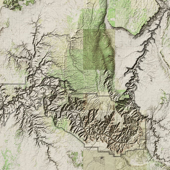 Grand Canyon Shaded Relief Map – Muir Way