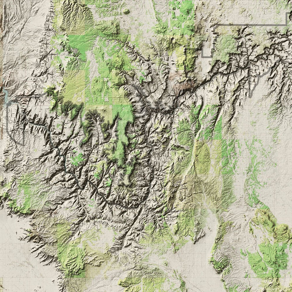 Grand Canyon Shaded Relief Map – Muir Way