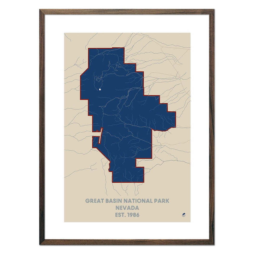 Great Basin National Park Poster | National Park Map | Muir Way