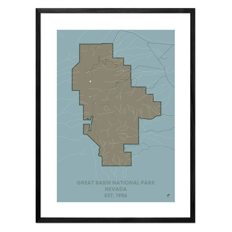 Great Basin National Park Poster | National Park Map | Muir Way