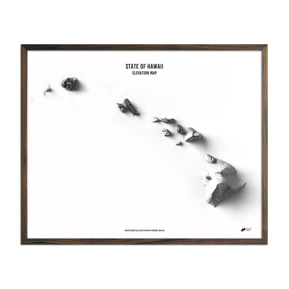 Shop Elevation Map Prints of the USA, US States, Canada, & More – Muir Way