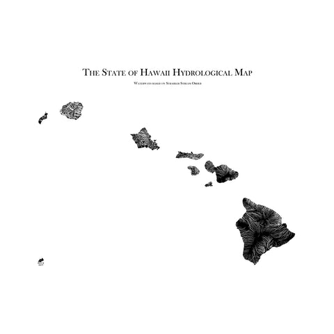 Hawaii Hydrology Series Map | Map of rivers, streams & more – Muir Way