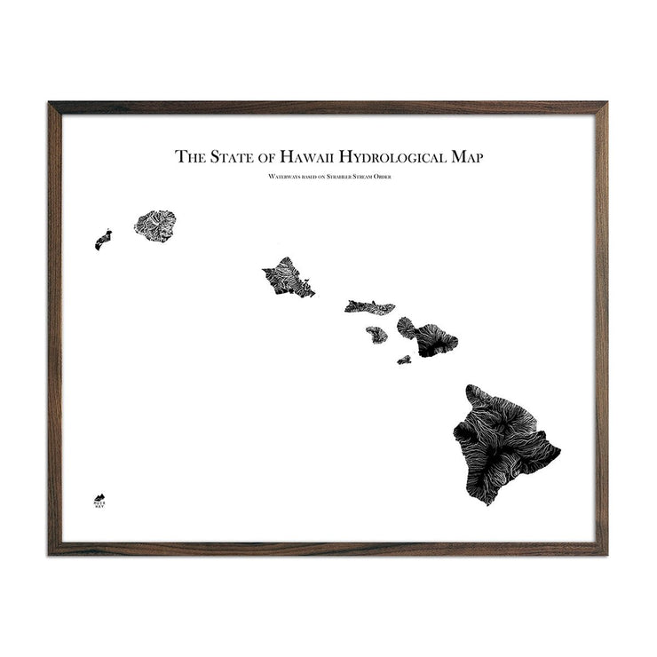 Hawaii Hydrology Series Map | Map of rivers, streams & more – Muir Way