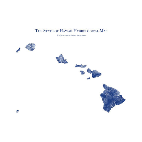 Hawaii Hydrology Series Map | Map of rivers, streams & more – Muir Way