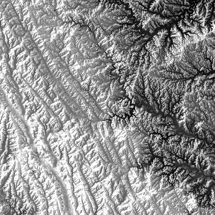 Iowa Relief Maps | Hydrological & Elevation Map Prints – Muir Way