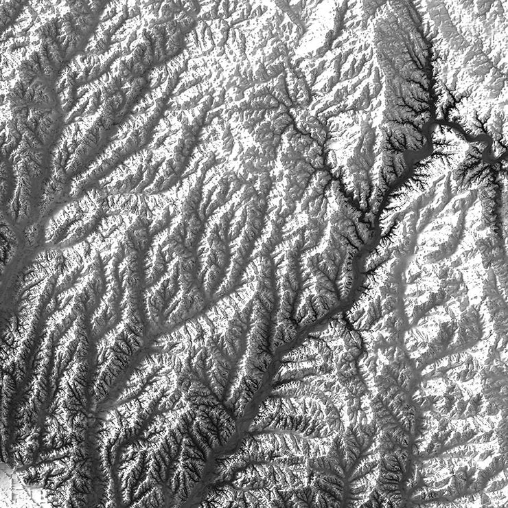 Iowa Relief Maps | Hydrological & Elevation Map Prints – Muir Way