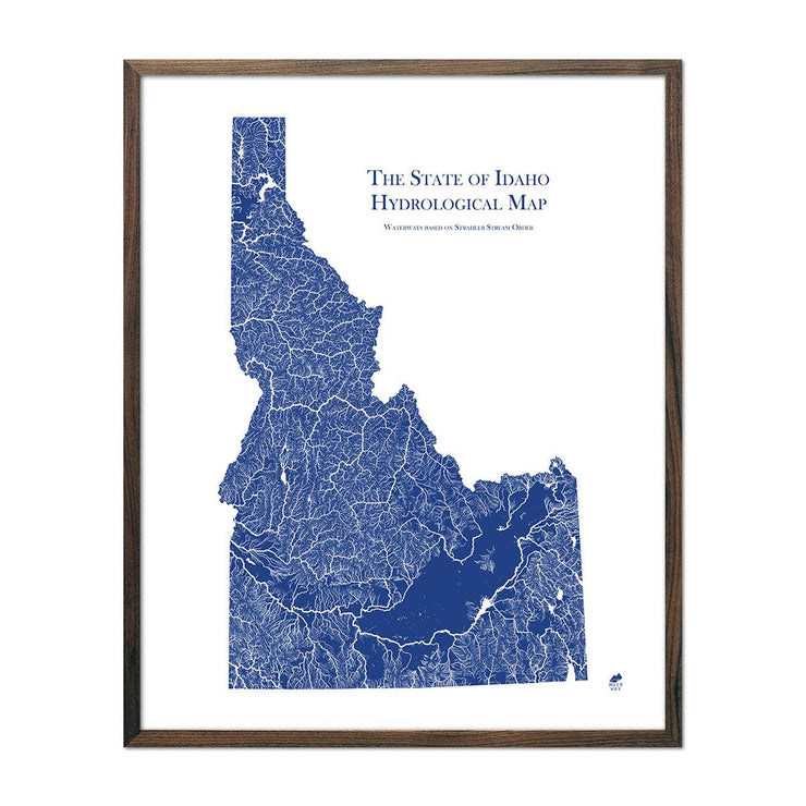 Idaho Hydrology Series Map | Map of rivers, streams & more – Muir Way