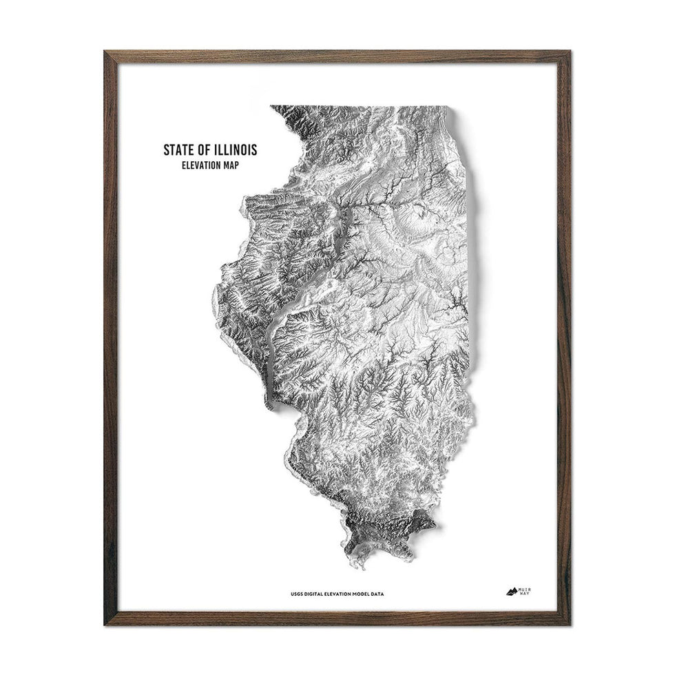 Shop Elevation Map Prints of the USA, US States, Canada, & More – Muir Way