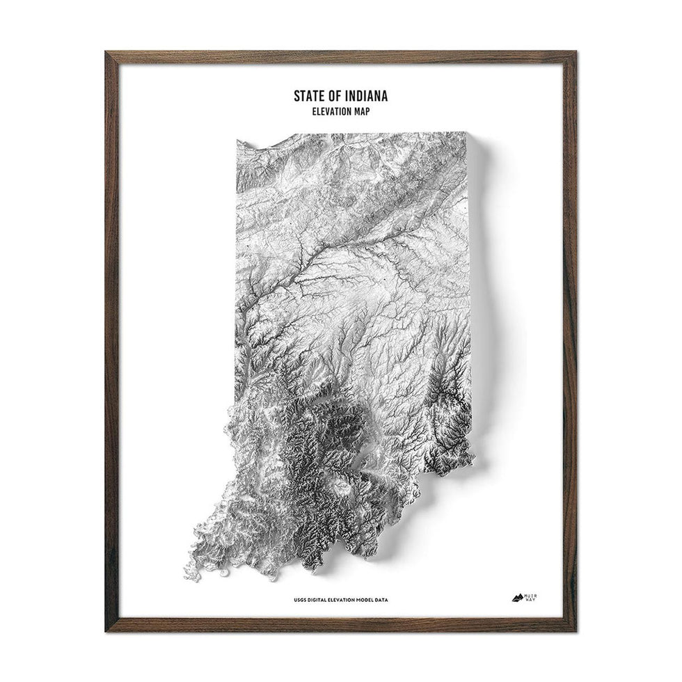 Shop Elevation Map Prints of the USA, US States, Canada, & More – Muir Way