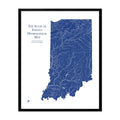 Indiana Hydrology Series Map | Map of rivers, streams & more – Muir Way