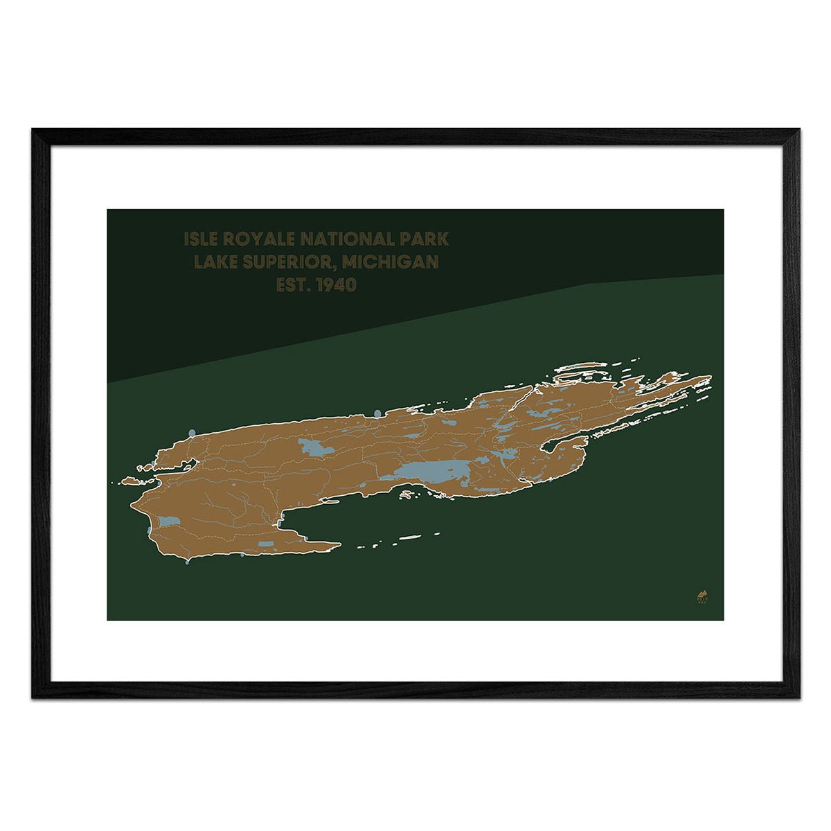 Isle Royale National Park Poster | National Park Map | Muir Way