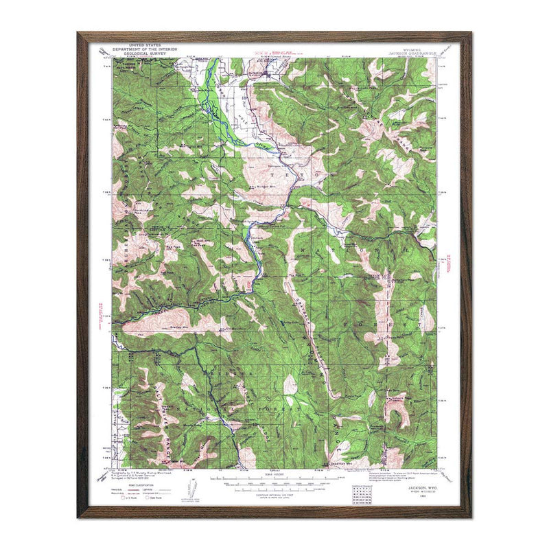 Jackson Hole, WY 1931 USGS Map - Muir Way