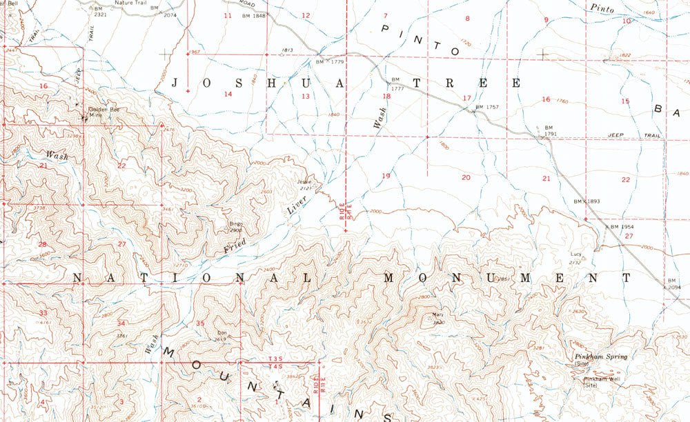 Joshua Tree National Park 1963 USGS Map - Muir Way