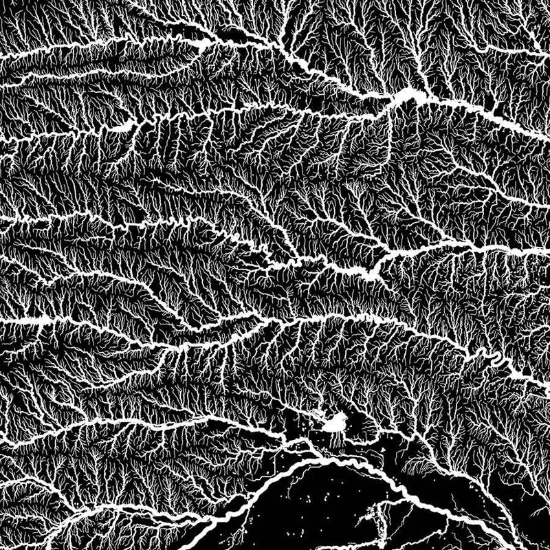 Kansas Hydrology Series Map | Map of rivers, streams & more - Muir Way