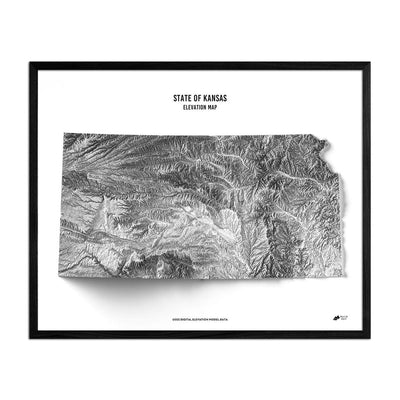 Kansas Elevation Map - Muir Way