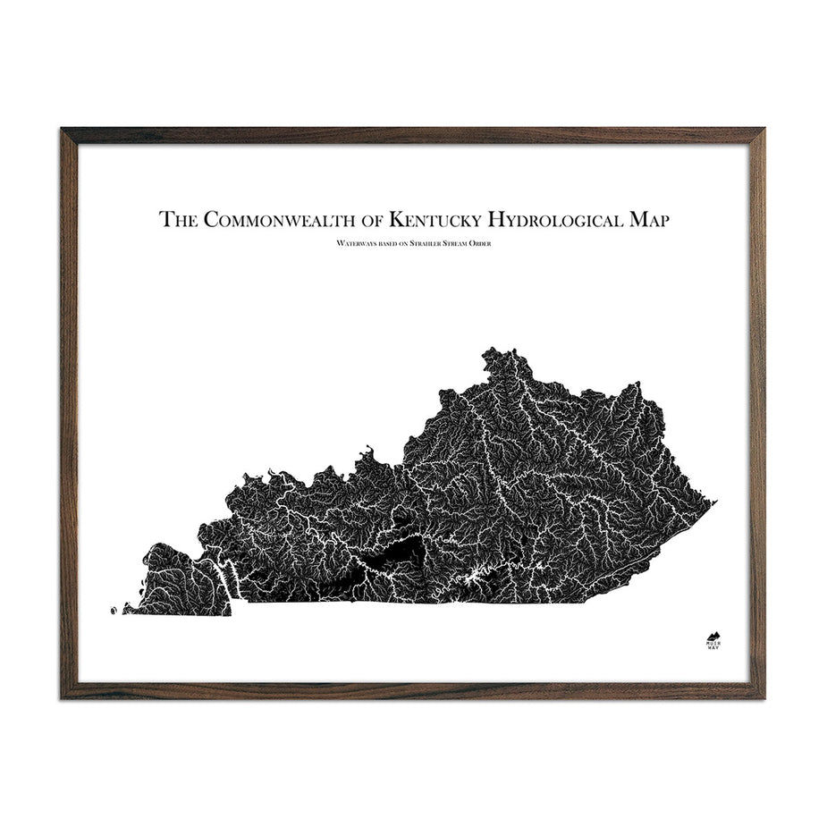 Kentucky Hydrology Series Map | Map of rivers, streams & more – Muir Way