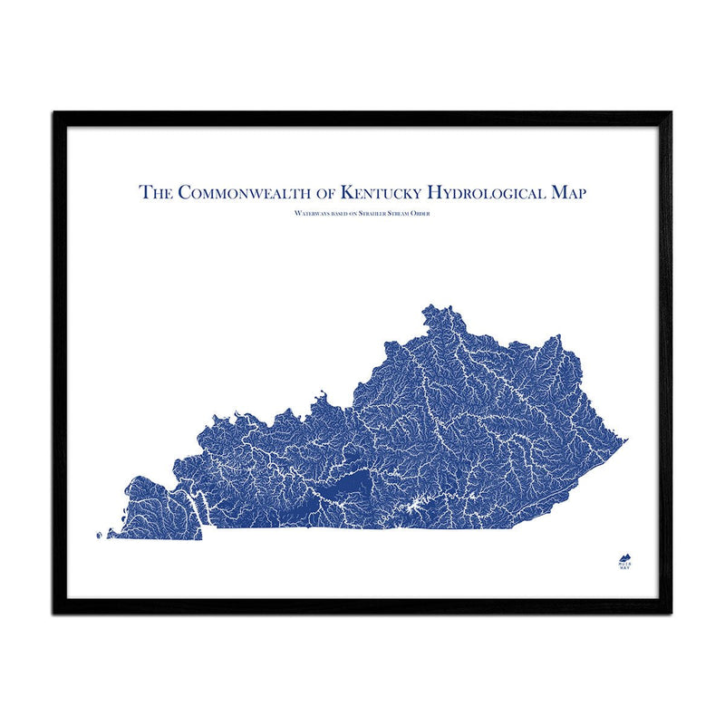 Kentucky Hydrology Series Map | Map of rivers, streams & more - Muir Way