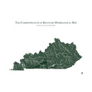 Kentucky Hydrology Series Map | Map of rivers, streams & more – Muir Way