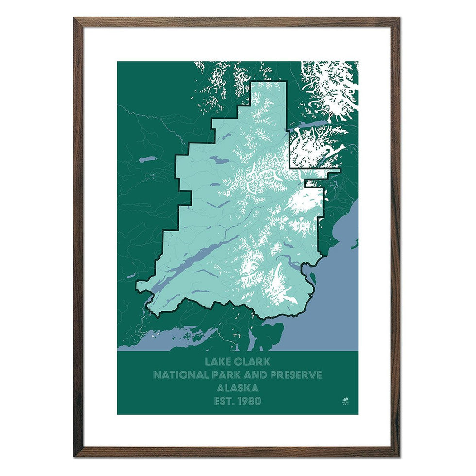 Lake Clark National Park and Preserve Map Poster | Muir Way