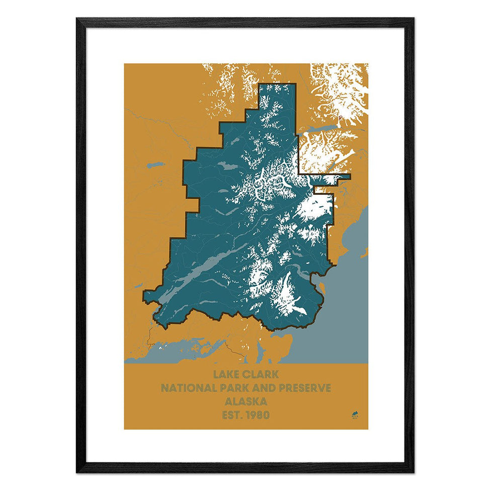 Lake Clark National Park and Preserve Map Poster | Muir Way