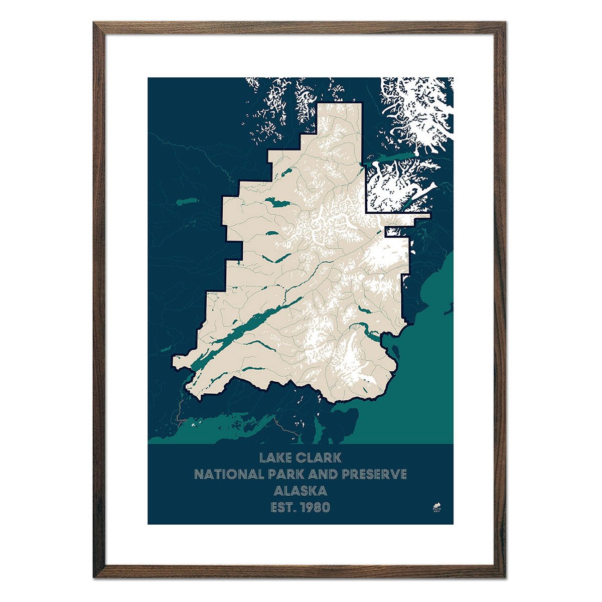 Lake Clark National Park and Preserve Map Poster | Muir Way