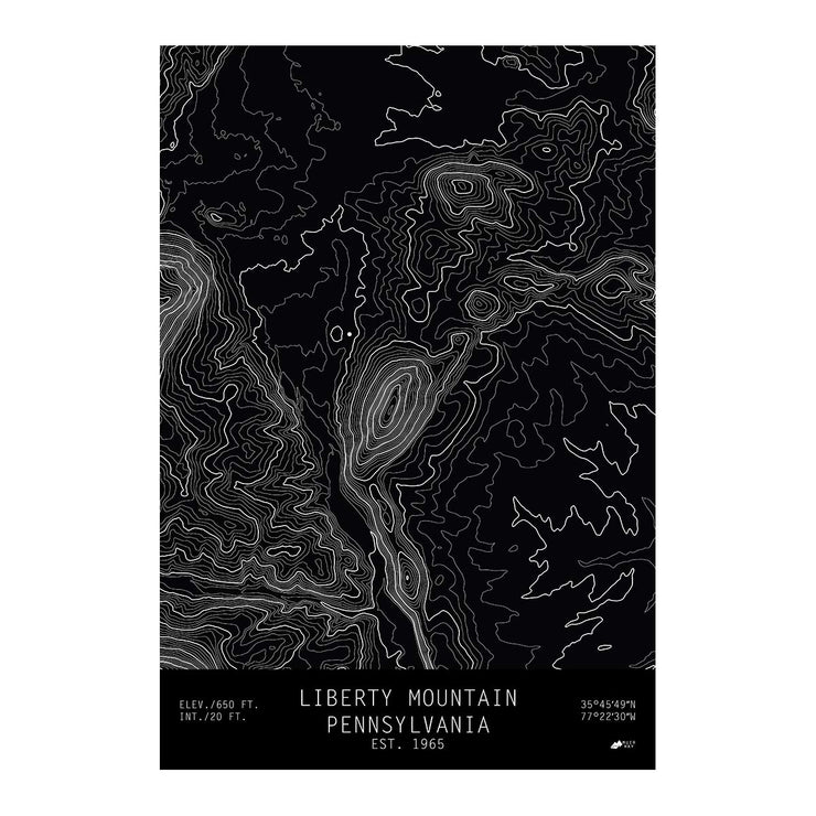 Liberty Mountain, Pennsylvania-TOPO Series Map – Muir Way