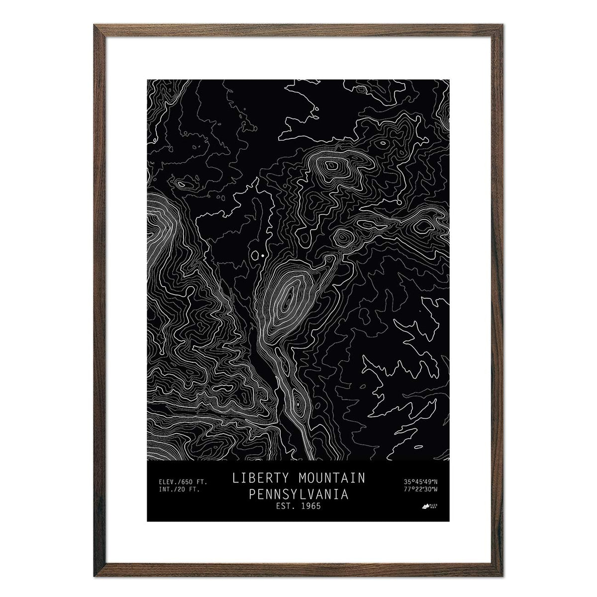 Liberty Mountain, Pennsylvania-TOPO Series Map – Muir Way