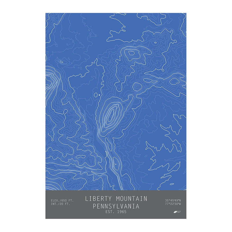 Liberty Mountain, Pennsylvania-TOPO Series Map – Muir Way