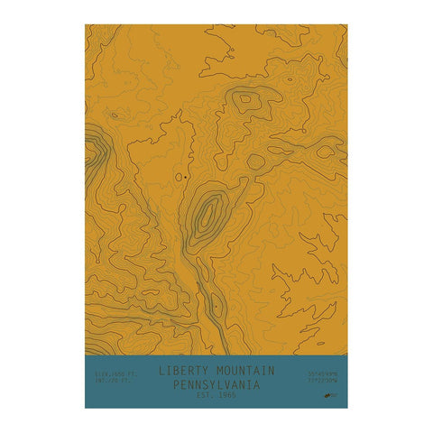 Liberty Mountain, Pennsylvania-TOPO Series Map – Muir Way