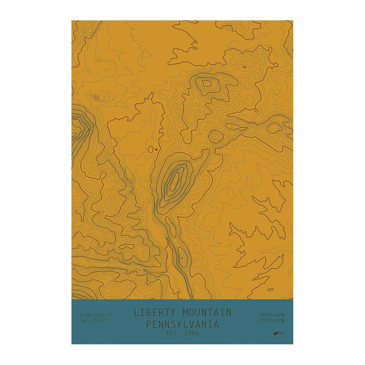 Liberty Mountain, Pennsylvania-TOPO Series Map – Muir Way