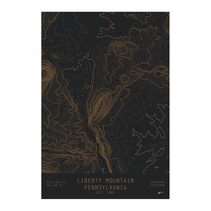 Liberty Mountain, Pennsylvania-TOPO Series Map – Muir Way