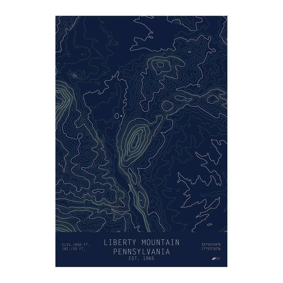 Liberty Mountain, Pennsylvania-TOPO Series Map – Muir Way