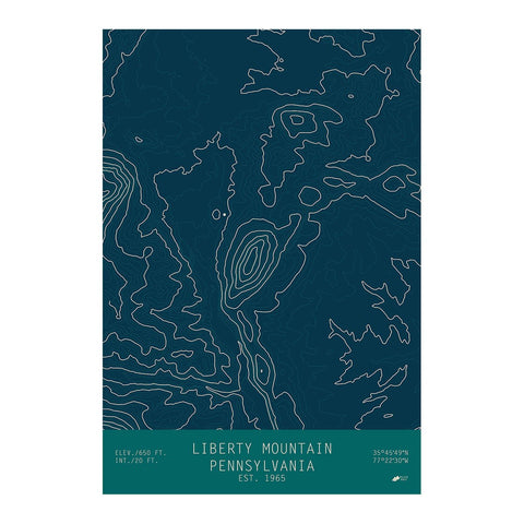 Liberty Mountain, Pennsylvania-TOPO Series Map – Muir Way