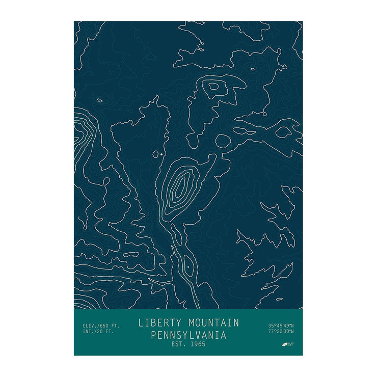 Liberty Mountain, Pennsylvania-TOPO Series Map – Muir Way