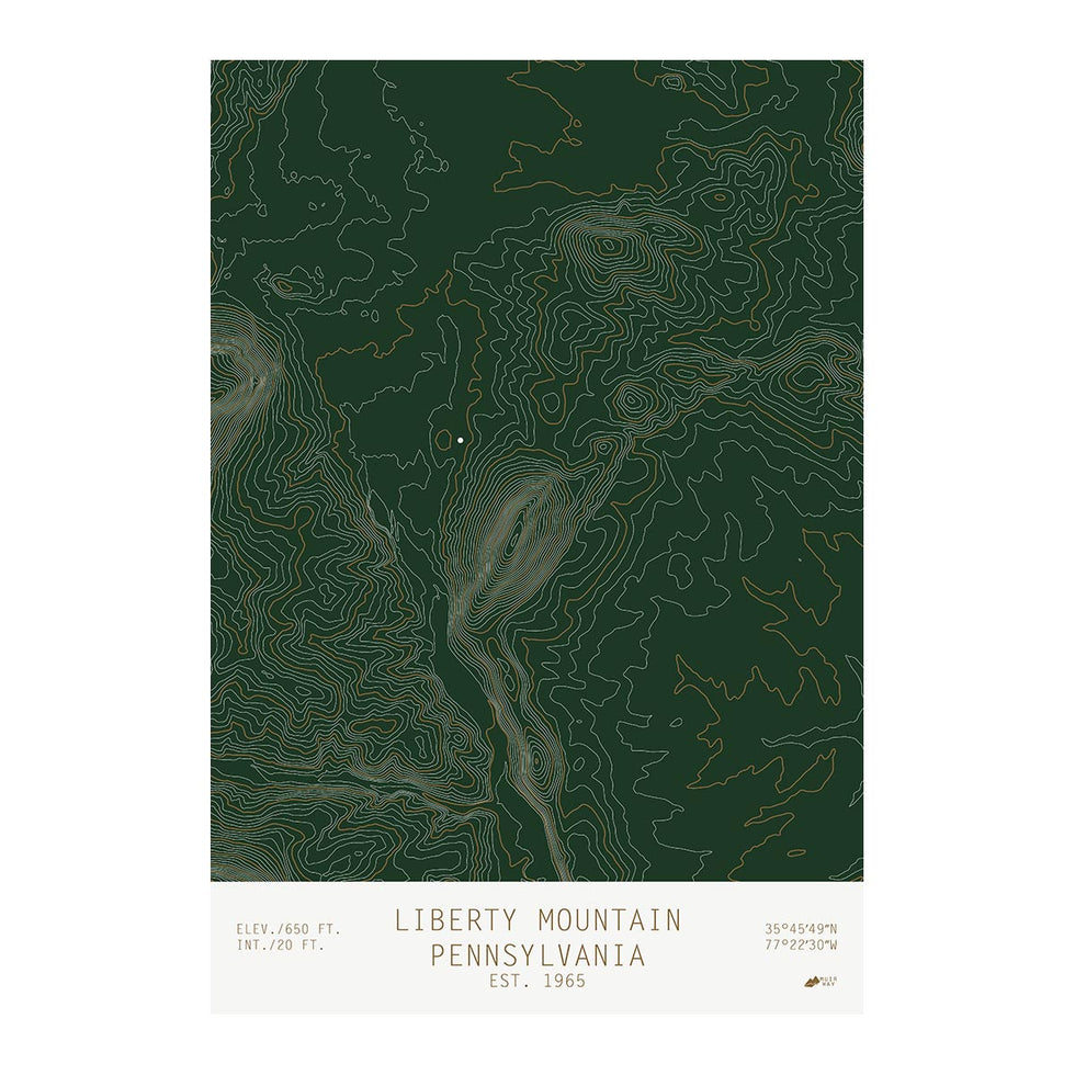 Liberty Mountain, Pennsylvania-TOPO Series Map – Muir Way