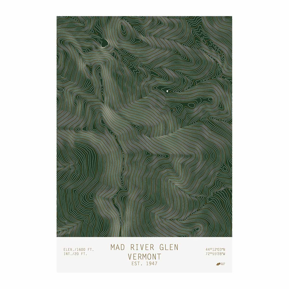 Mad River Glen, Vermont-TOPO Series Map – Muir Way