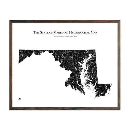 Maryland Hydrology Series Map | Map of rivers, streams & more – Muir Way
