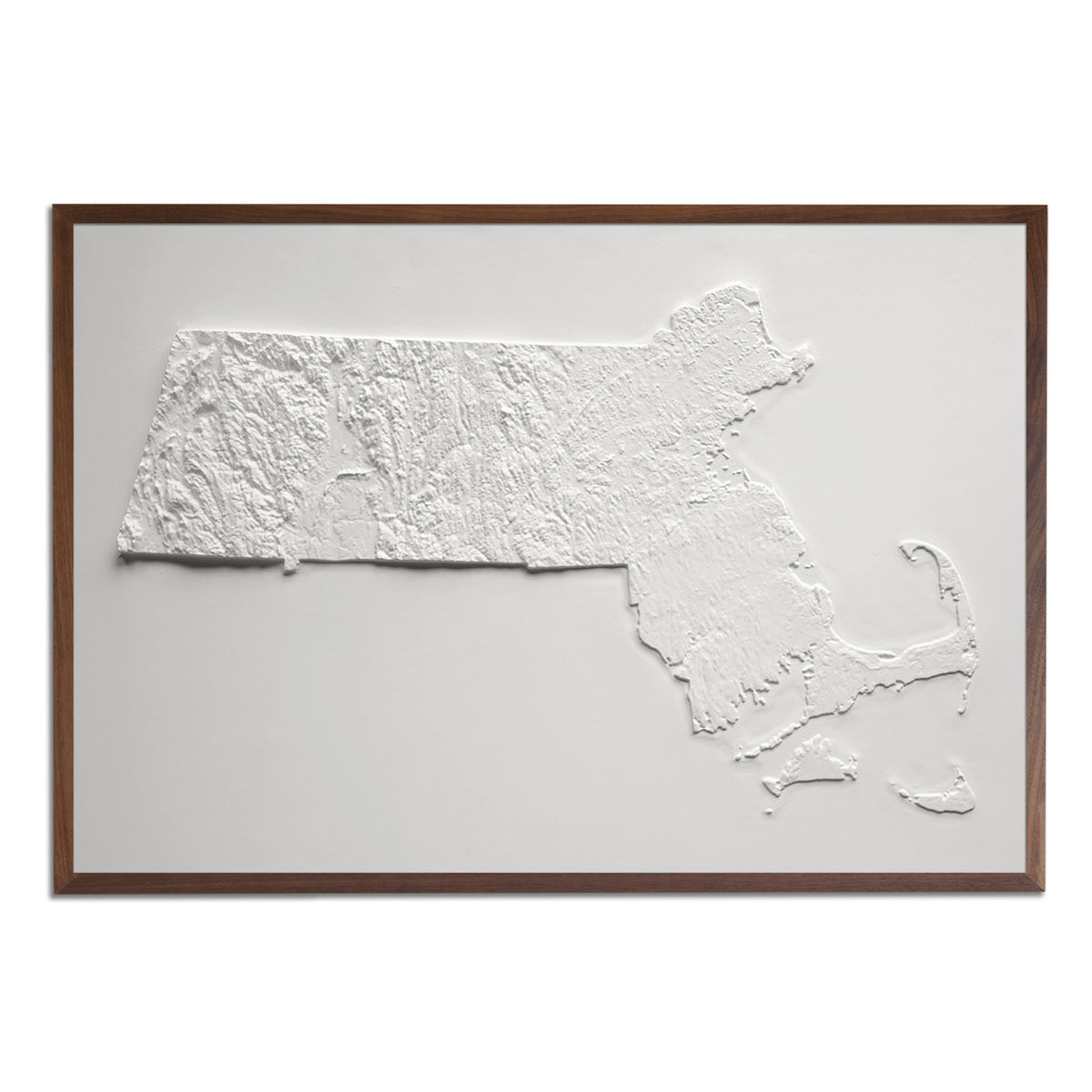 Shop Massachusetts Relief Maps, Elevation Maps & More - Muir Way
