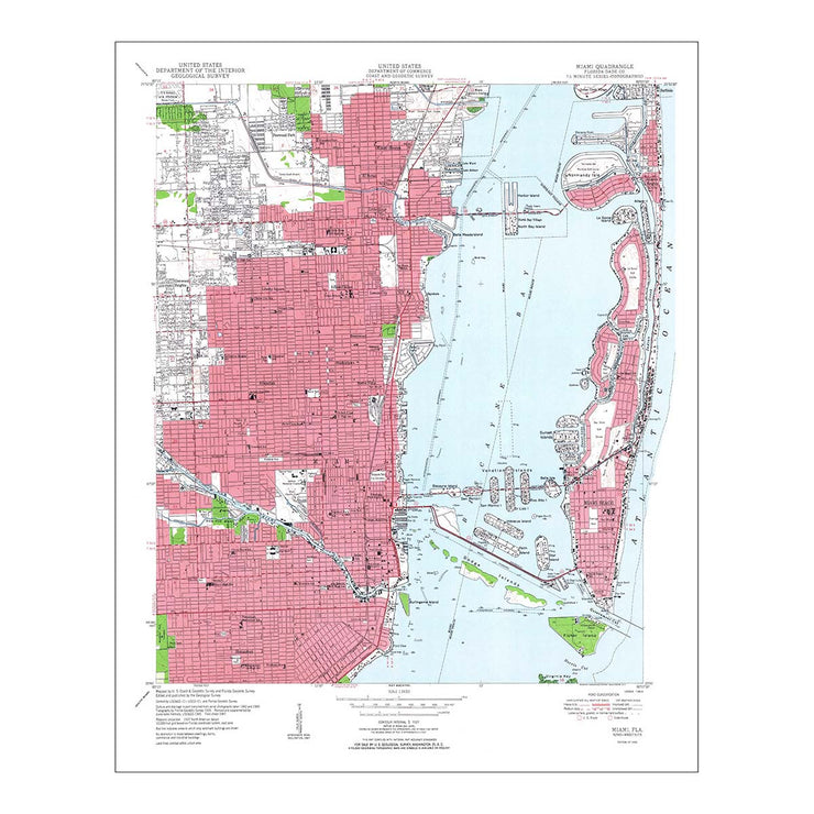 Miami, FL 1950 USGS Map – Muir Way