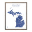 Michigan Hydrology Series Map | Map of rivers, streams & more – Muir Way