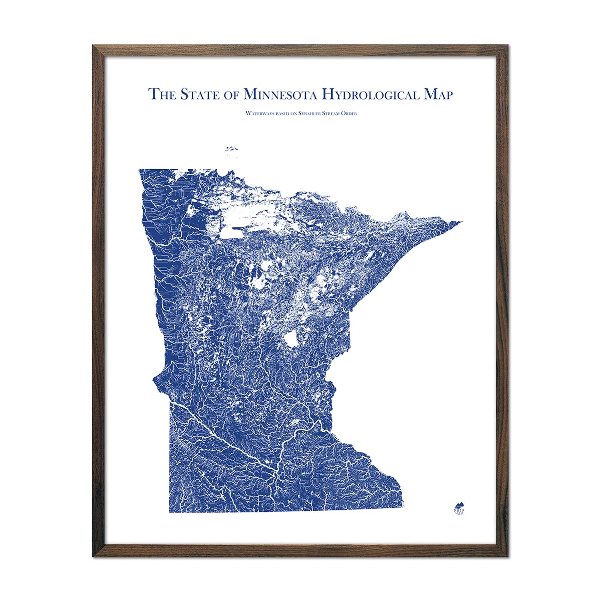 Minnesota Hydrology Series Map | Map of rivers, streams & more – Muir Way